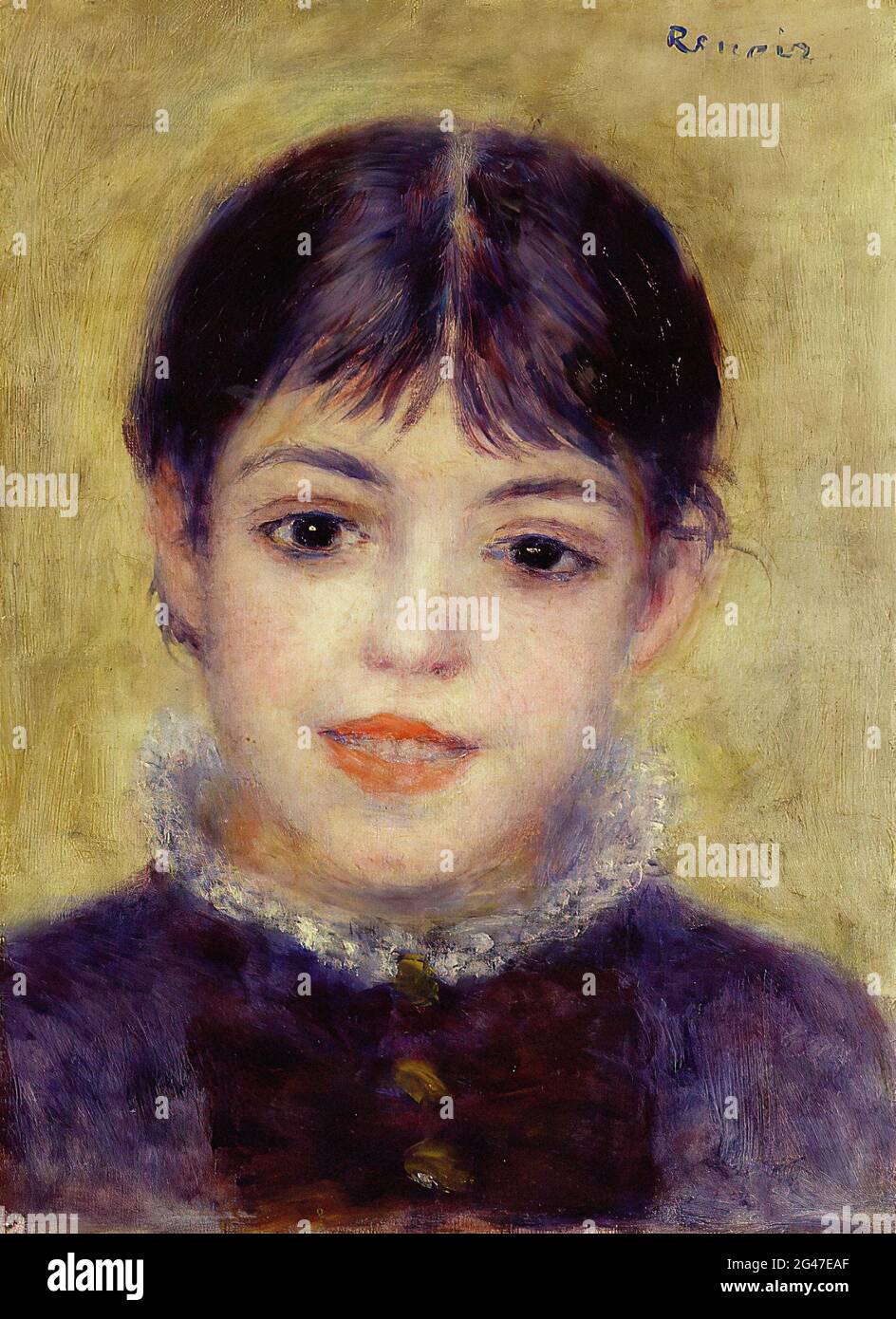 Pierre-Auguste Renoir - Smiling Young Girl C 1878 Stock Photo - Alamy
