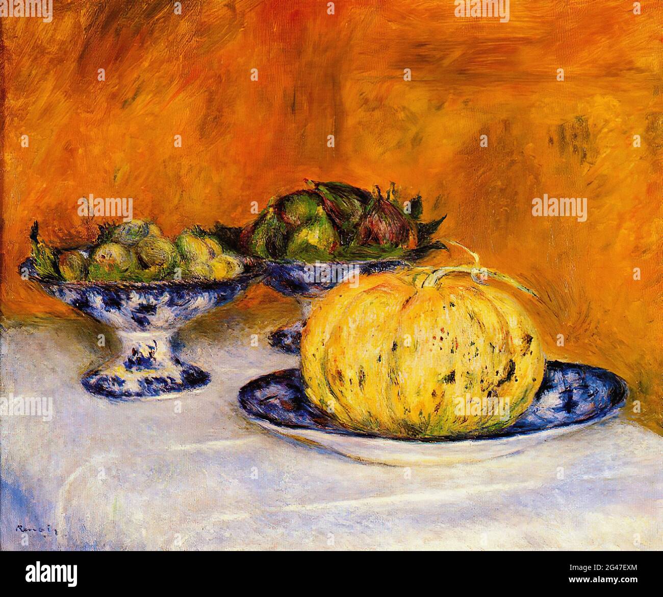 Pierre-Auguste Renoir - Still Life with Melon 1882 Stock Photo - Alamy