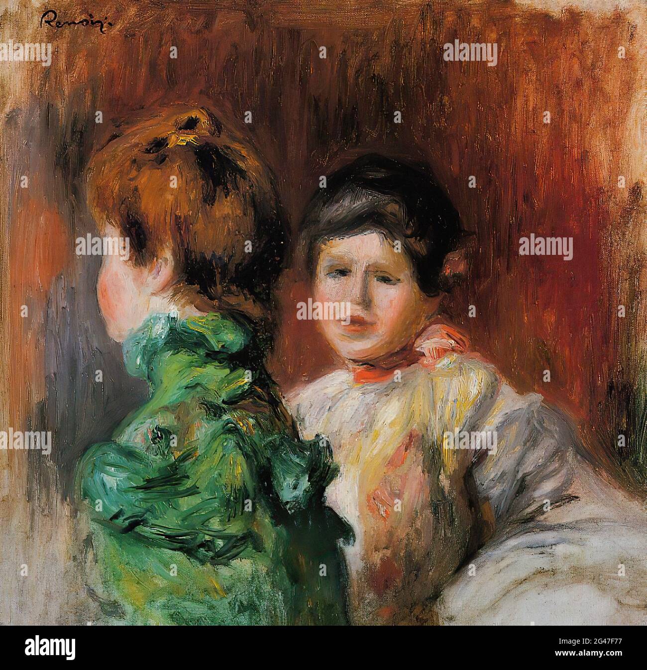 Pierre-Auguste Renoir - Study Two Women S Heads 1895 Stock Photo - Alamy