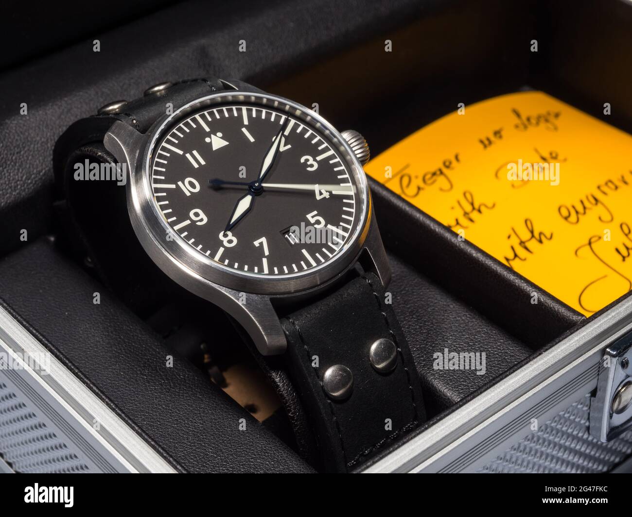 BANGKOK - JULY 17: Stowa pilot type, old fashion style watch is classic ...