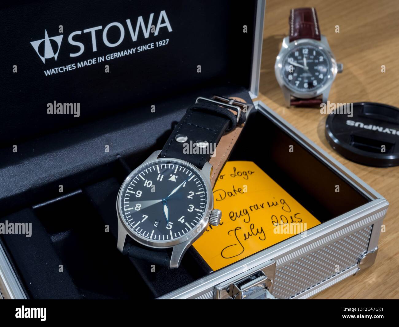 BANGKOK - JULY 17: Stowa pilot type, old fashion style watch is classic ...