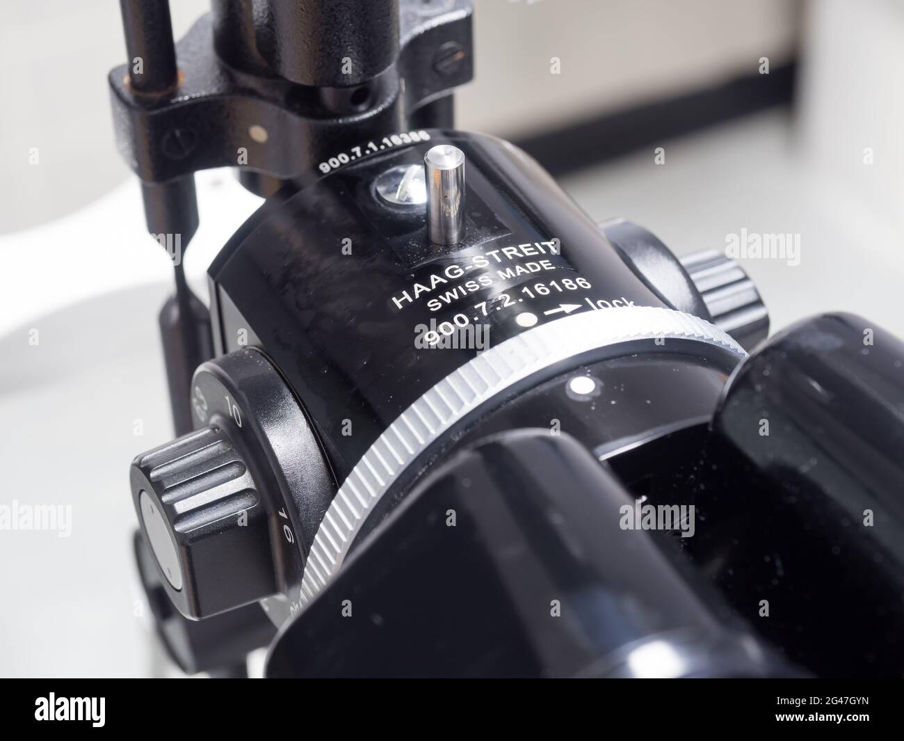 BANGKOK - JULY 29: Haag-Streit slit lamp biomicroscope is excellent eye ...