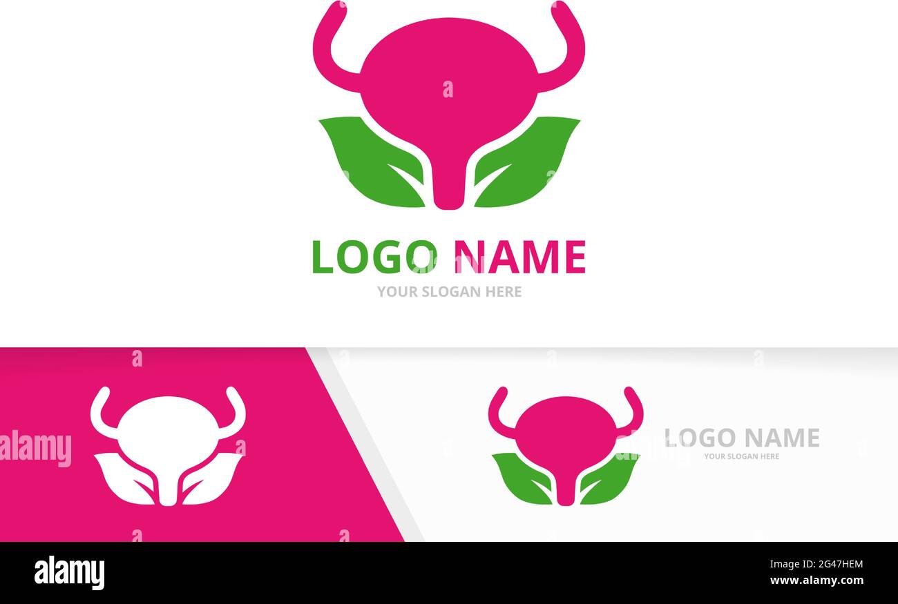 Vector organic bladder logo combination. Urinary tract logotype design ...