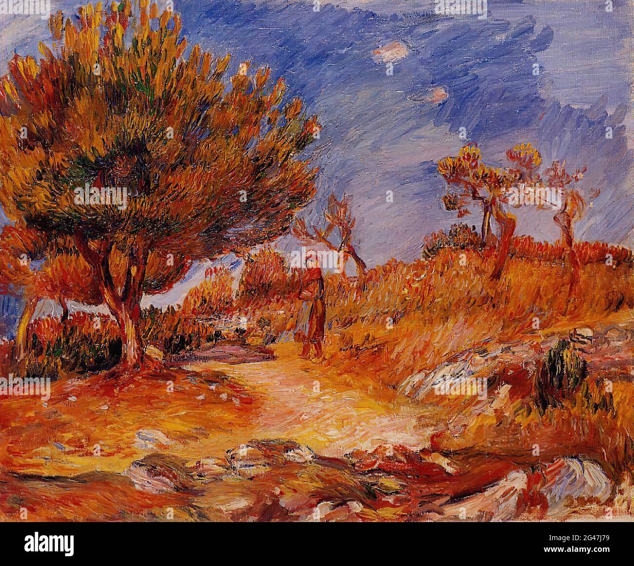 Pierre-Auguste Renoir - Woman Under Tree 1883 Stock Photo - Alamy