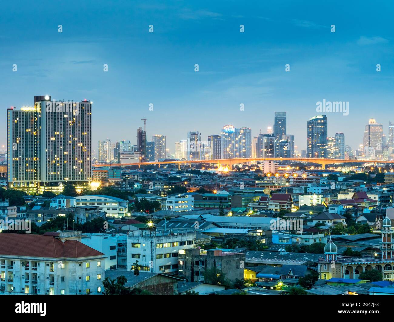 BANGKOK - AUGUST 13: Skyscraper buildings in Bangkok, capital city of ...