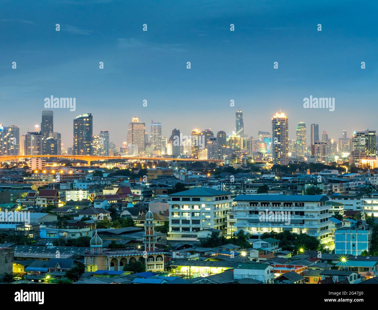 BANGKOK - AUGUST 13: Skyscraper buildings in Bangkok, capital city of ...