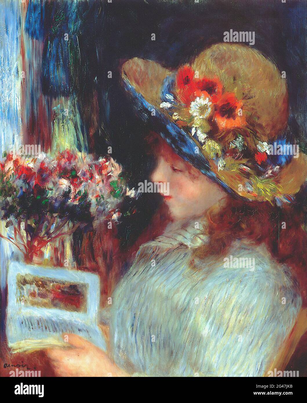 Pierre-Auguste Renoir - Young Girl Reading 1886 Stock Photo - Alamy