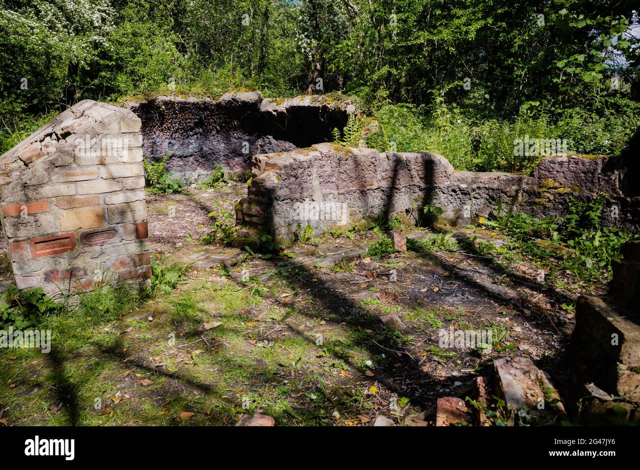 Newburn UK: 24th May 2021: Ruins of Throckley Isabella Colliery Coke ...