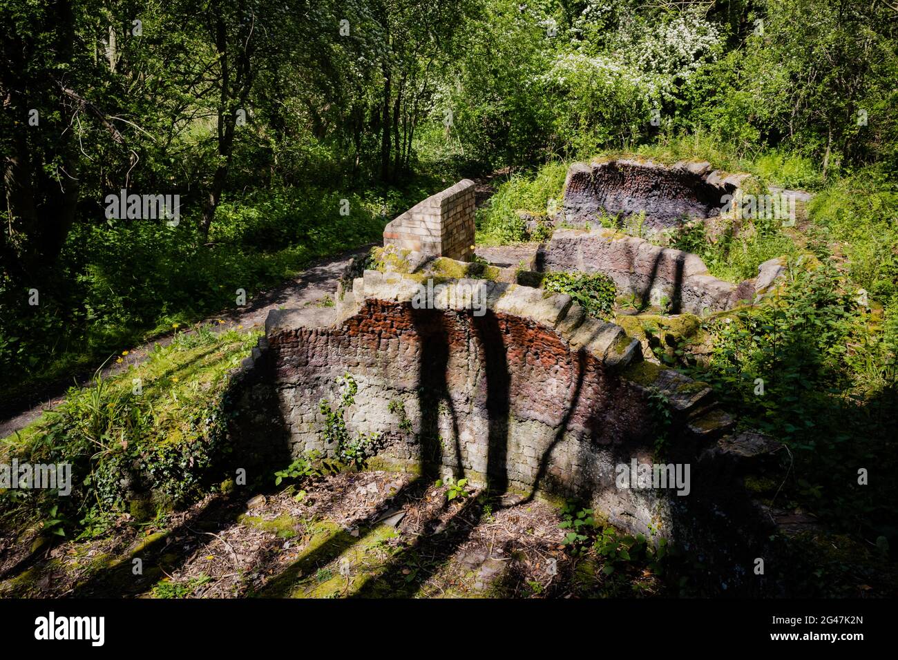 Newburn UK: 24th May 2021: Ruins of Throckley Isabella Colliery Coke ...