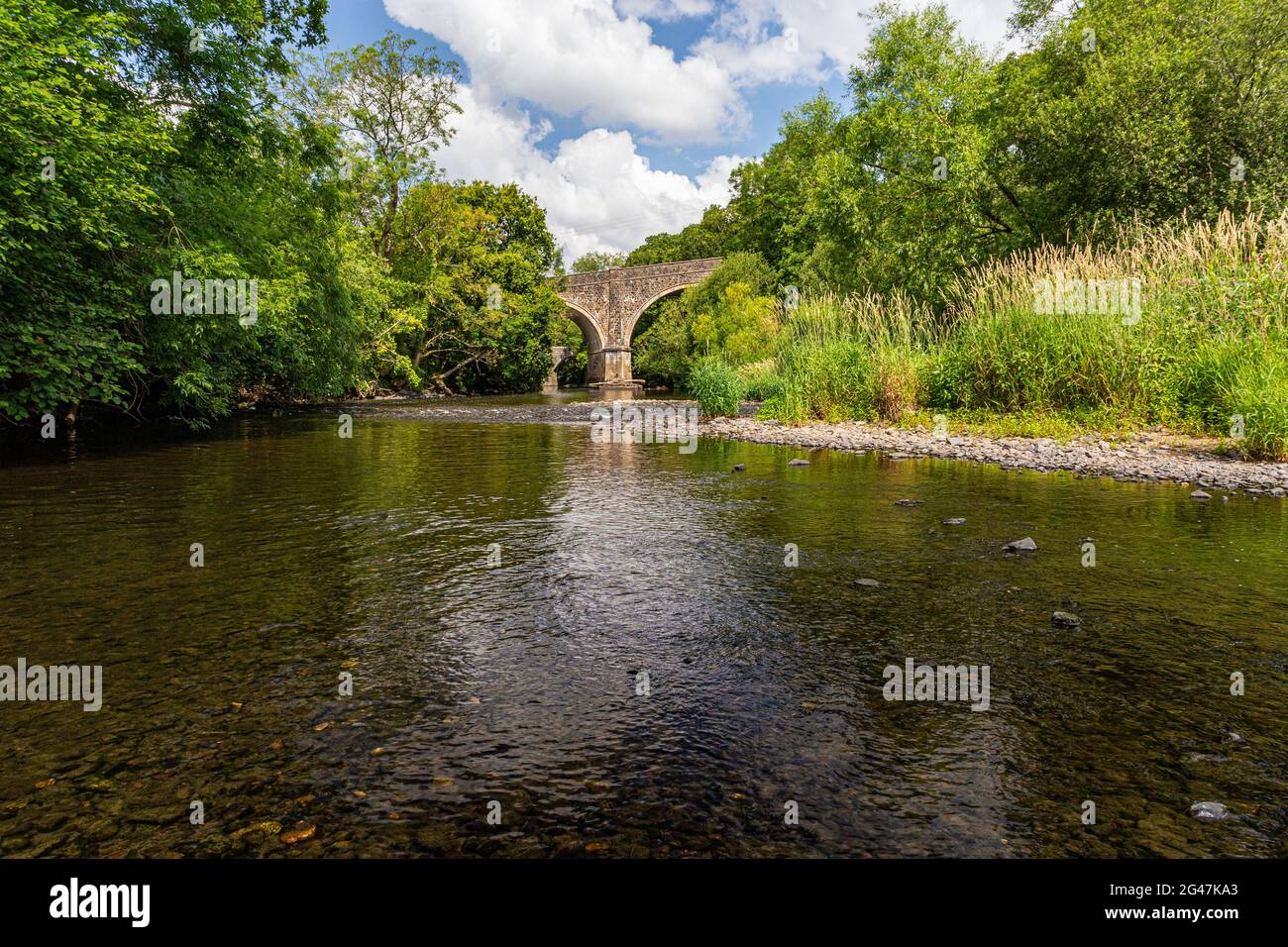 River Torridge, With Pebble Detail, Rolle Bridge, Distant Historic ...