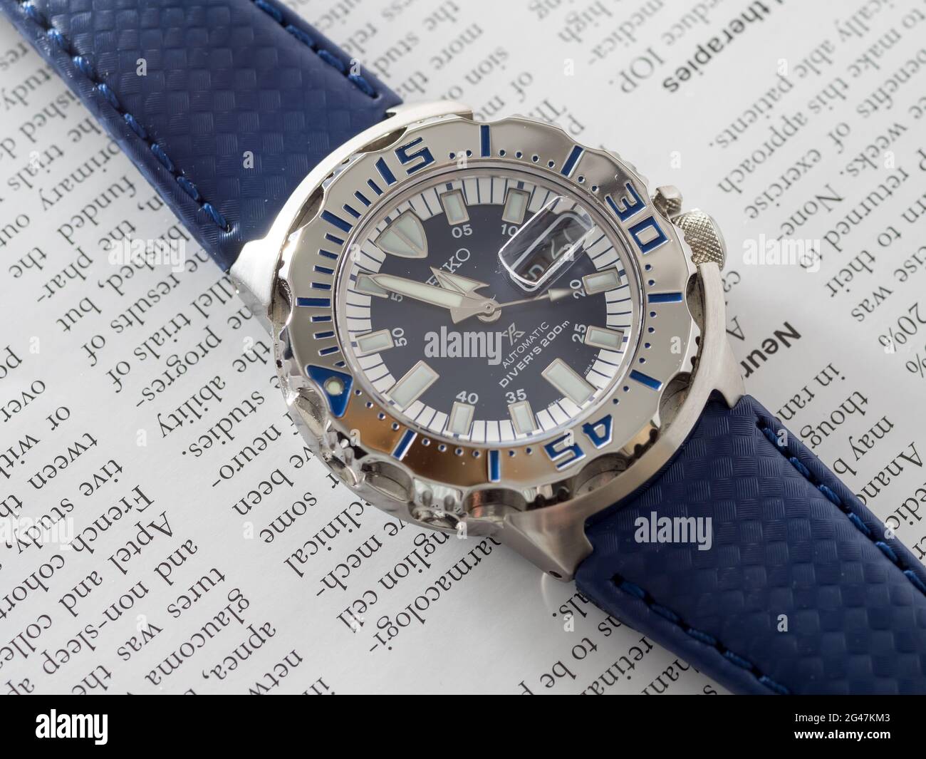 BANGKOK - AUGUST 26: Seiko Royal Blue limited model is famous Japan ...