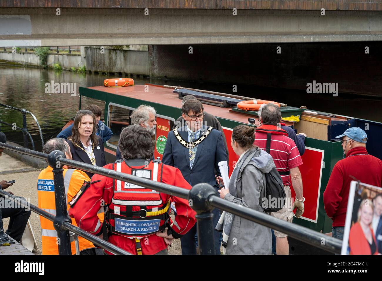 Reading mayor and councillors at the Reading water festival Stock Photo ...