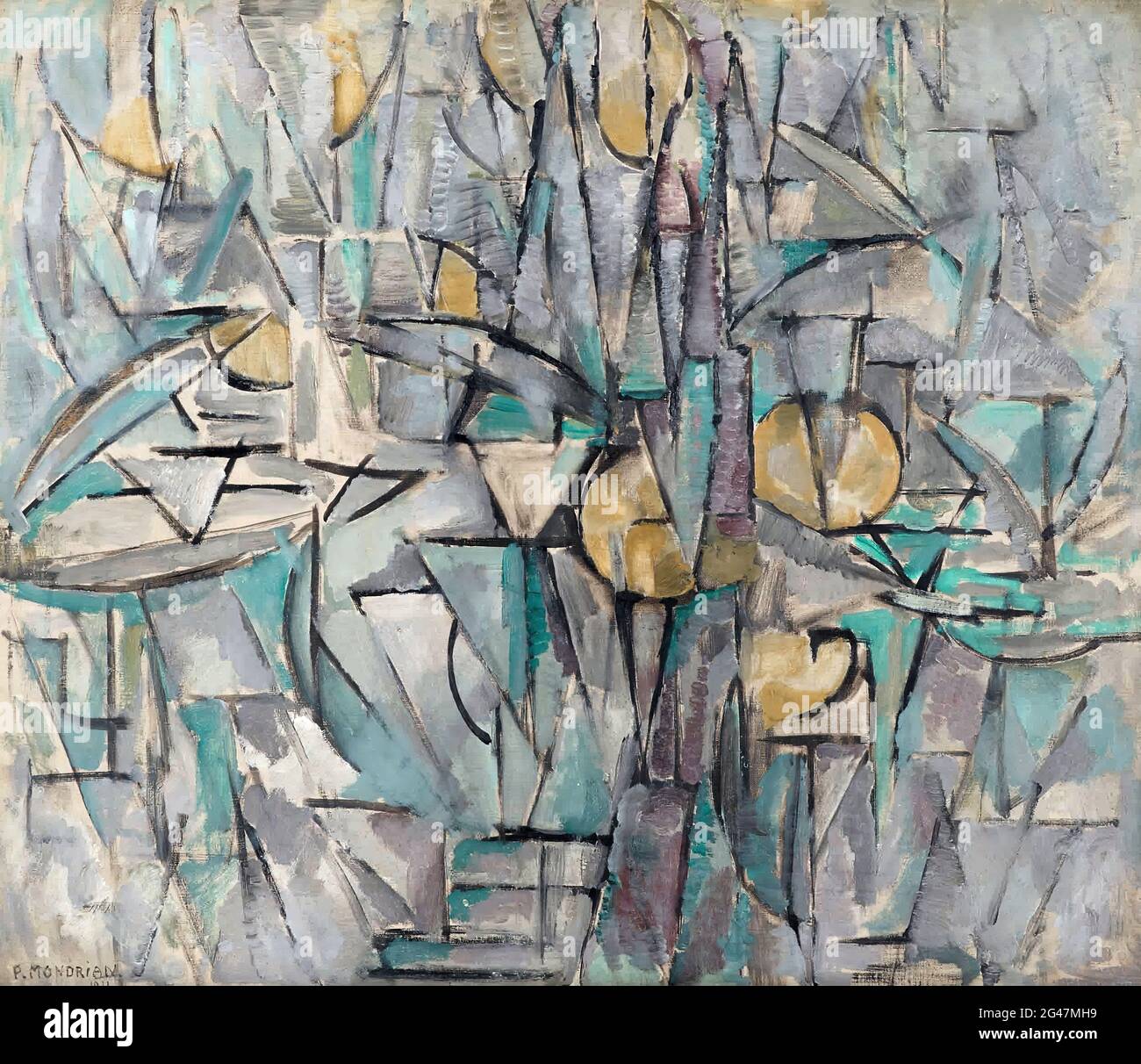 Piet Mondrian - Composition X Stock Photo - Alamy