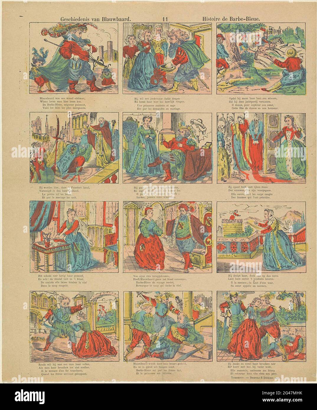 History of Bluebeard / Histoire de Barbe-Bleue. Leaf with 12 ...