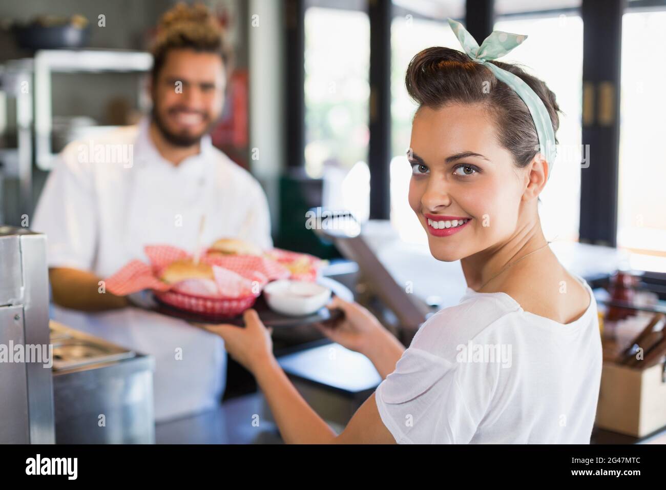 Shot uniform waitress hi-res stock photography and images - Alamy