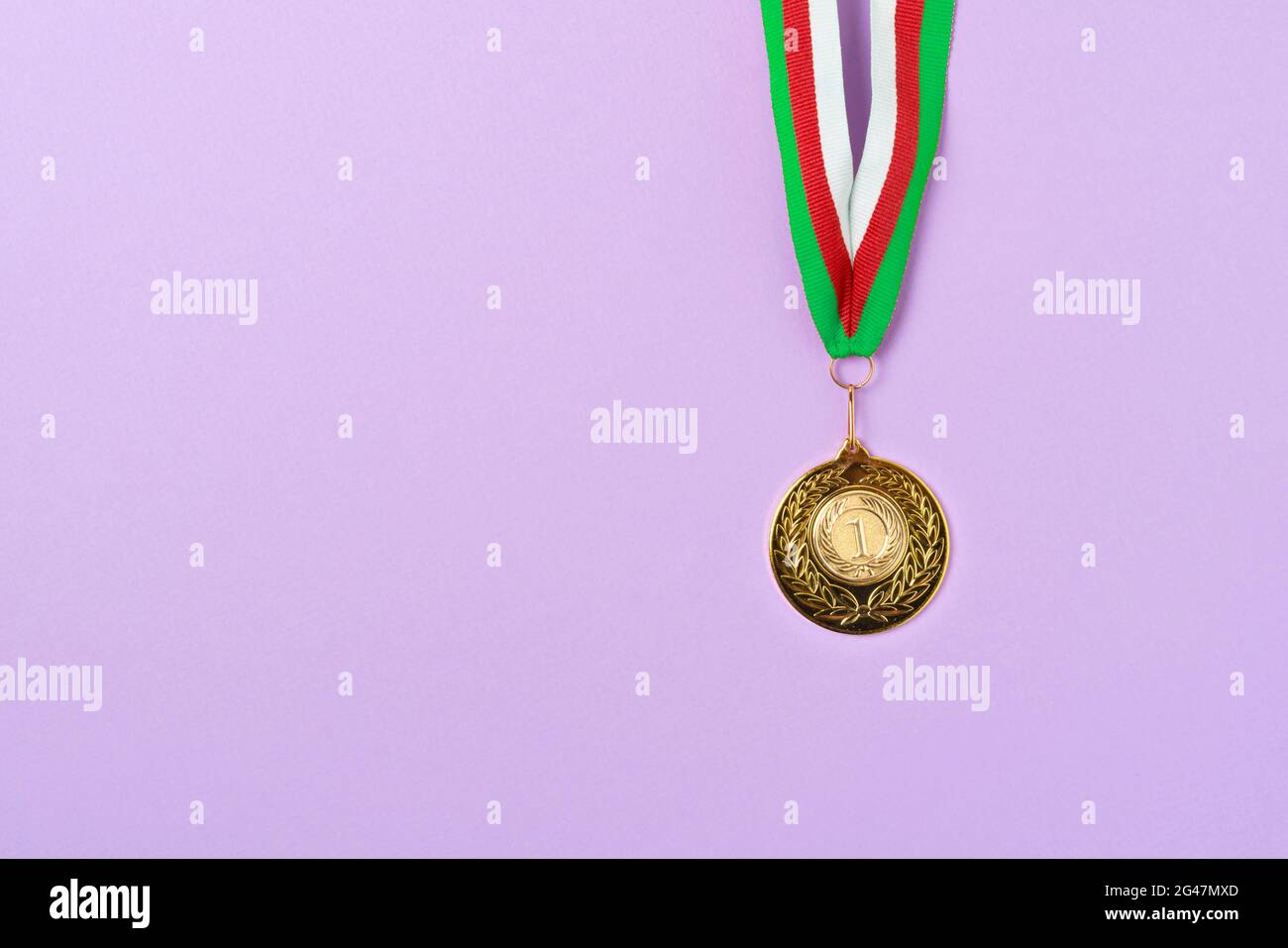 golden medal for the first place reward, success at the competition ...