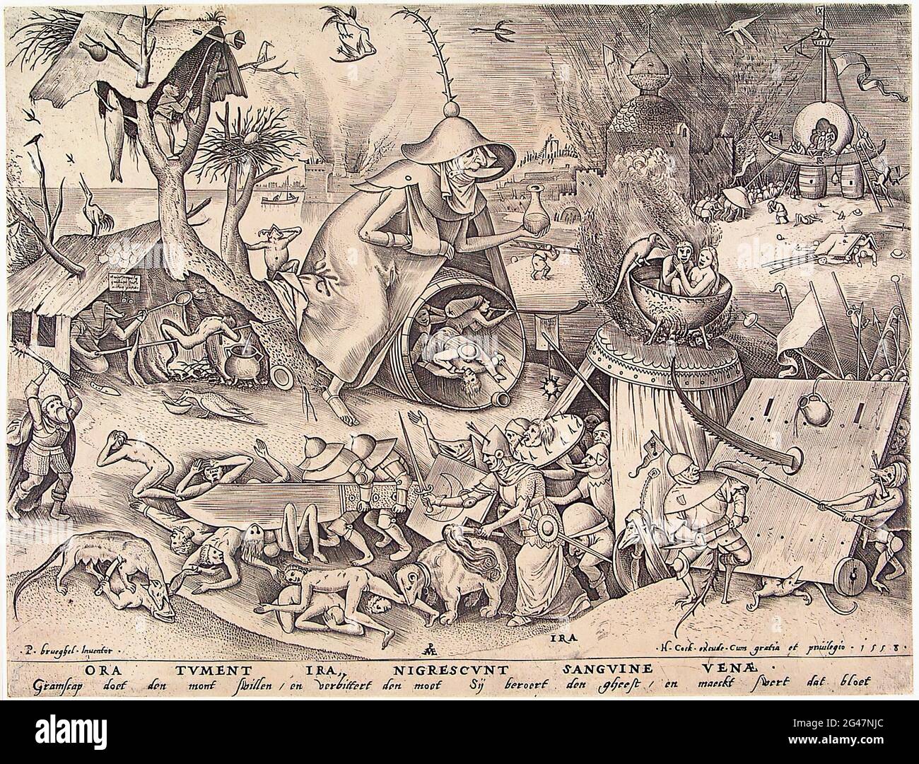 Pieter Bruegel the Elder - Pray Were Swelling with Anger Veins Grow ...