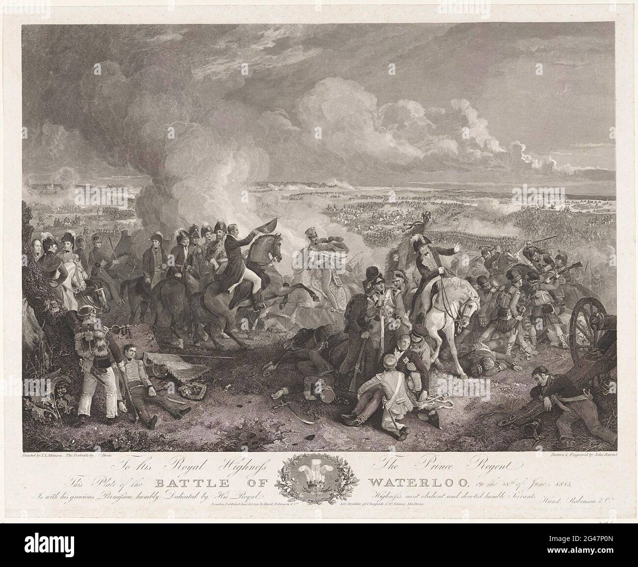 Battle of Waterloo, 1815; Battle of Waterloo, on the 18th of June, 1815 ...
