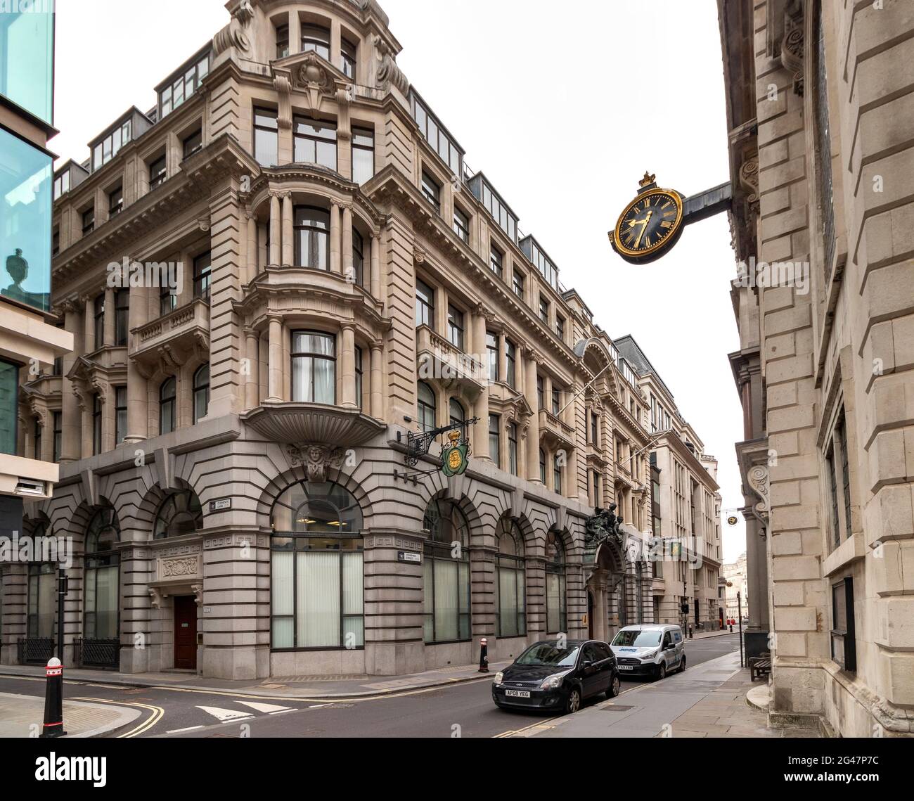 LONDON ENGLAND LOMBARD STREET STREET SIGNS GOLDEN HEAD AND CROWN OF ...