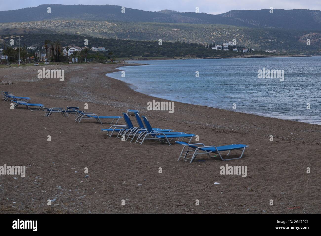 Cloudy Day at Latchi Beach, Cyprus Stock Photo - Alamy