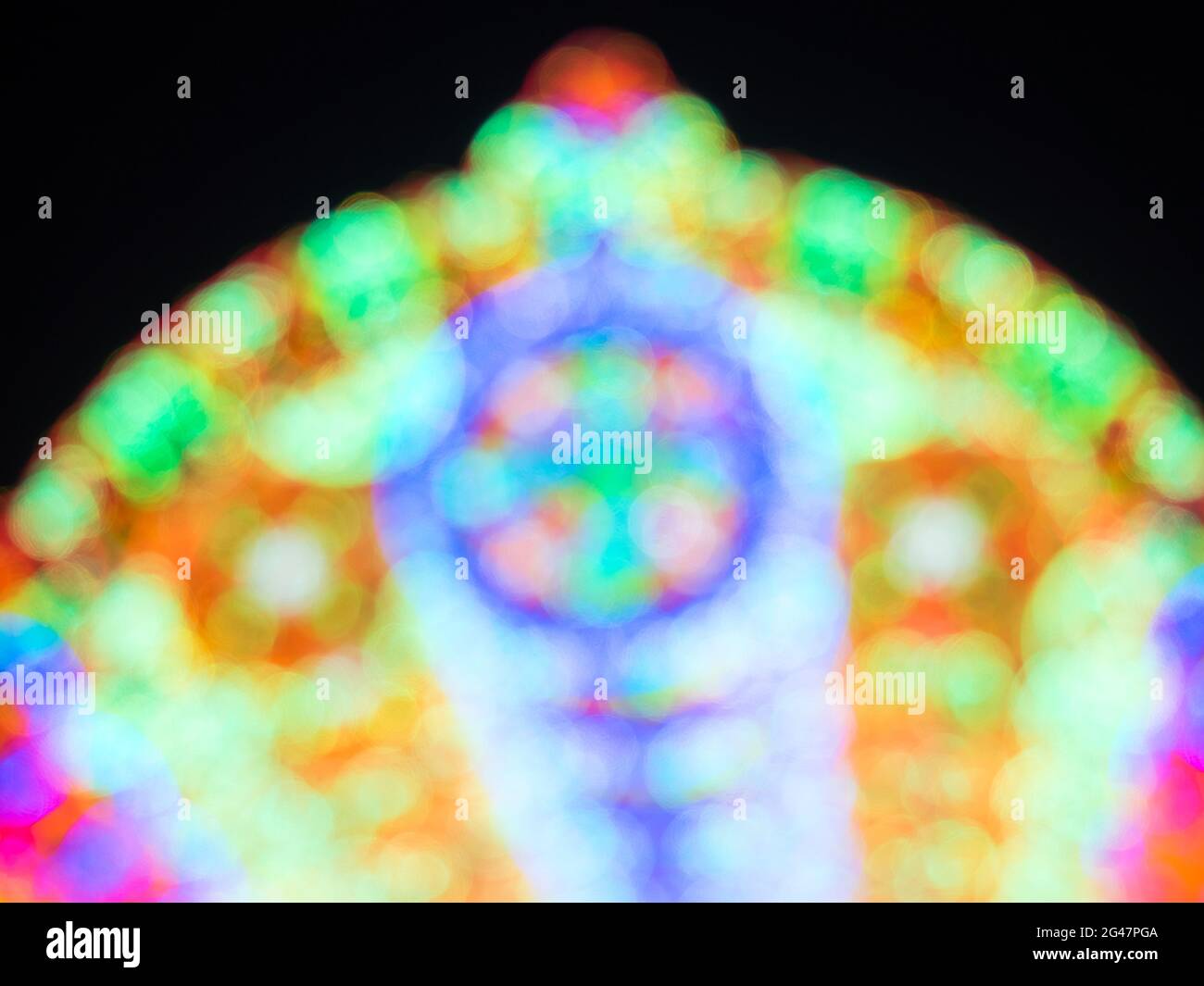 Out of focus bokeh of multiple colors light show Stock Photo - Alamy