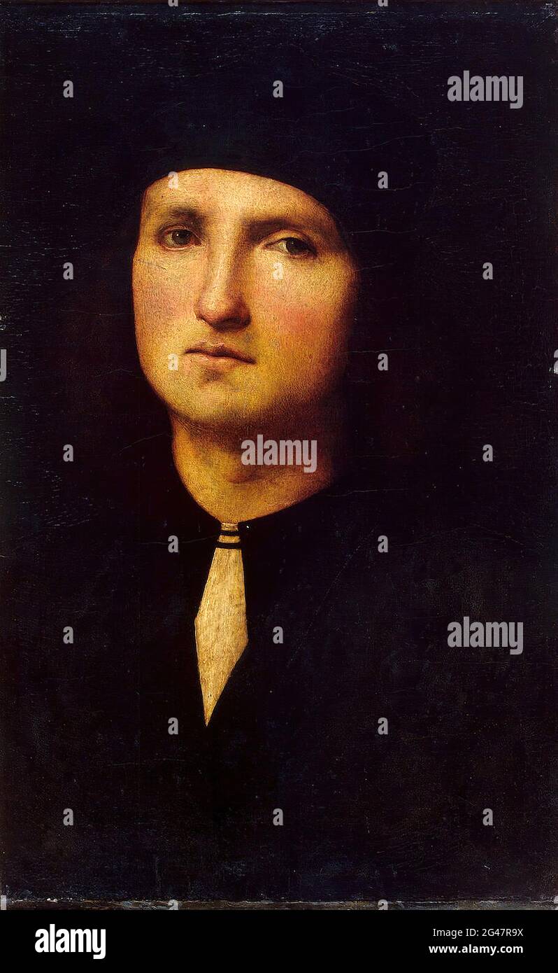 Portrait of a young man pietro perugino hi-res stock photography and ...