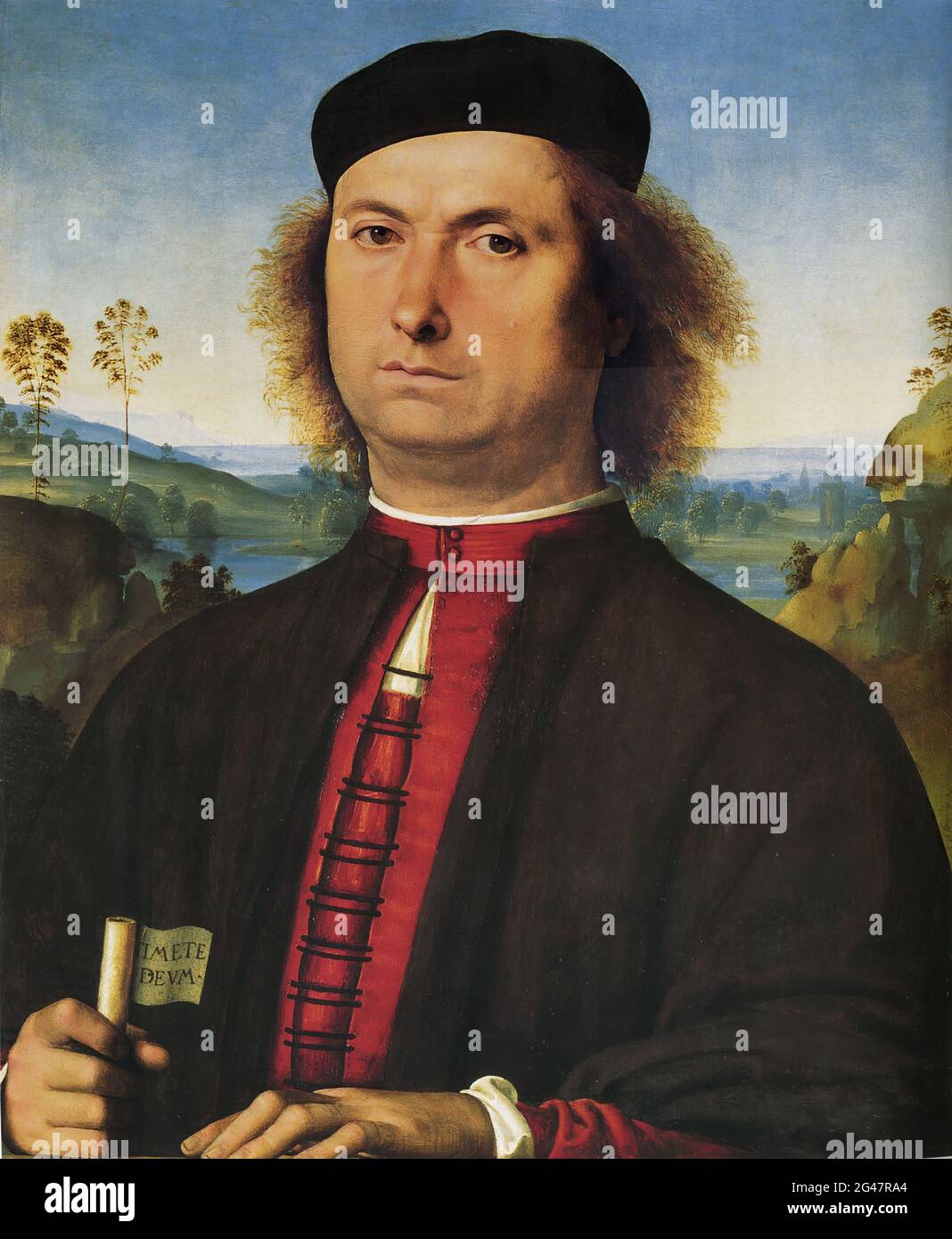Pietro Perugino - Portrait Francesco Delle Opere 1494 Stock Photo - Alamy