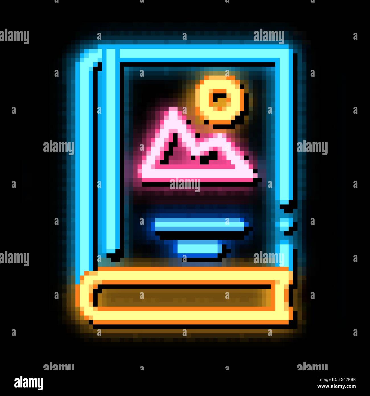 color printed book neon glow icon illustration Stock Vector Image & Art ...