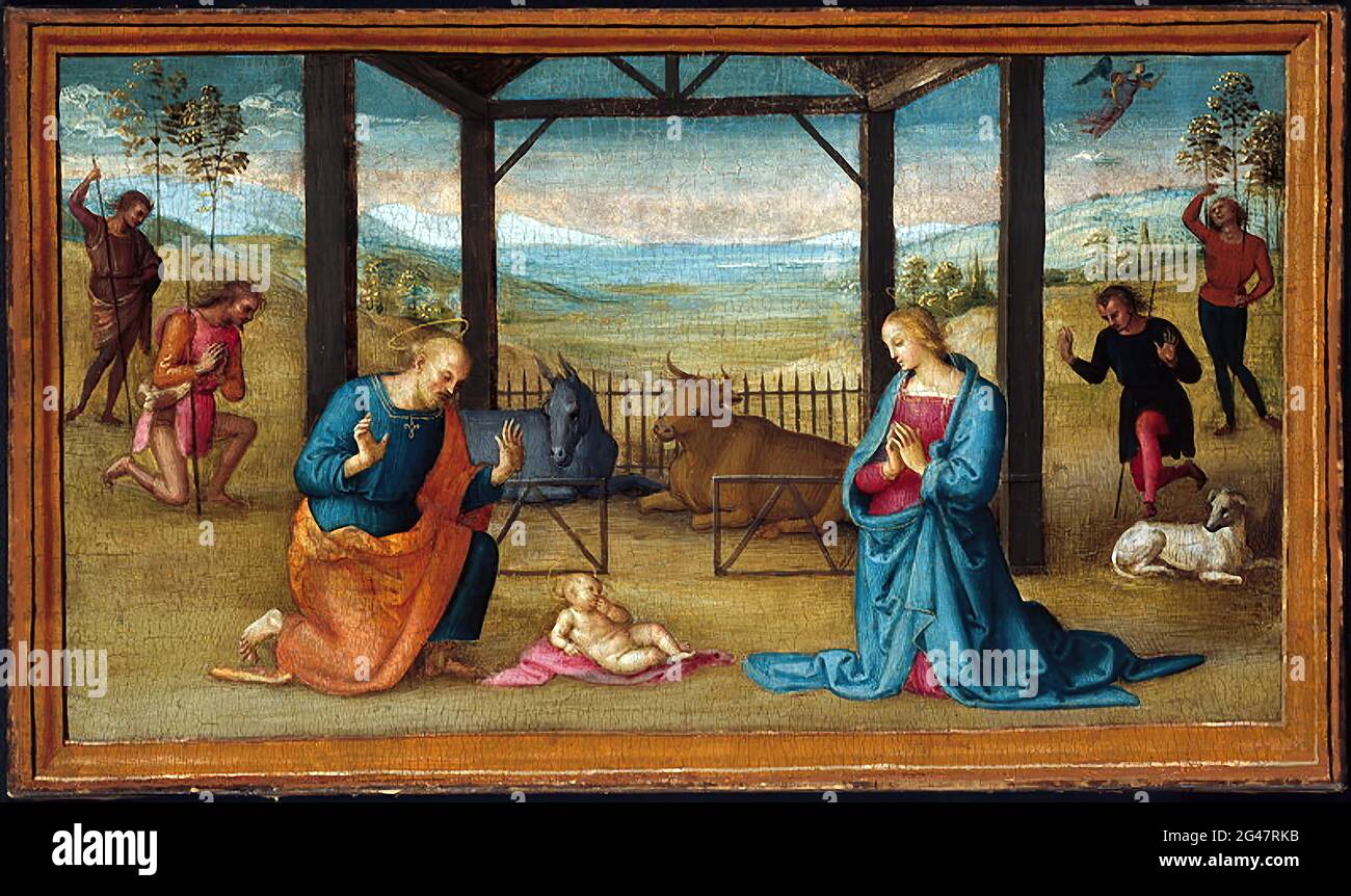 Pietro perugino the nativity hi-res stock photography and images - Alamy