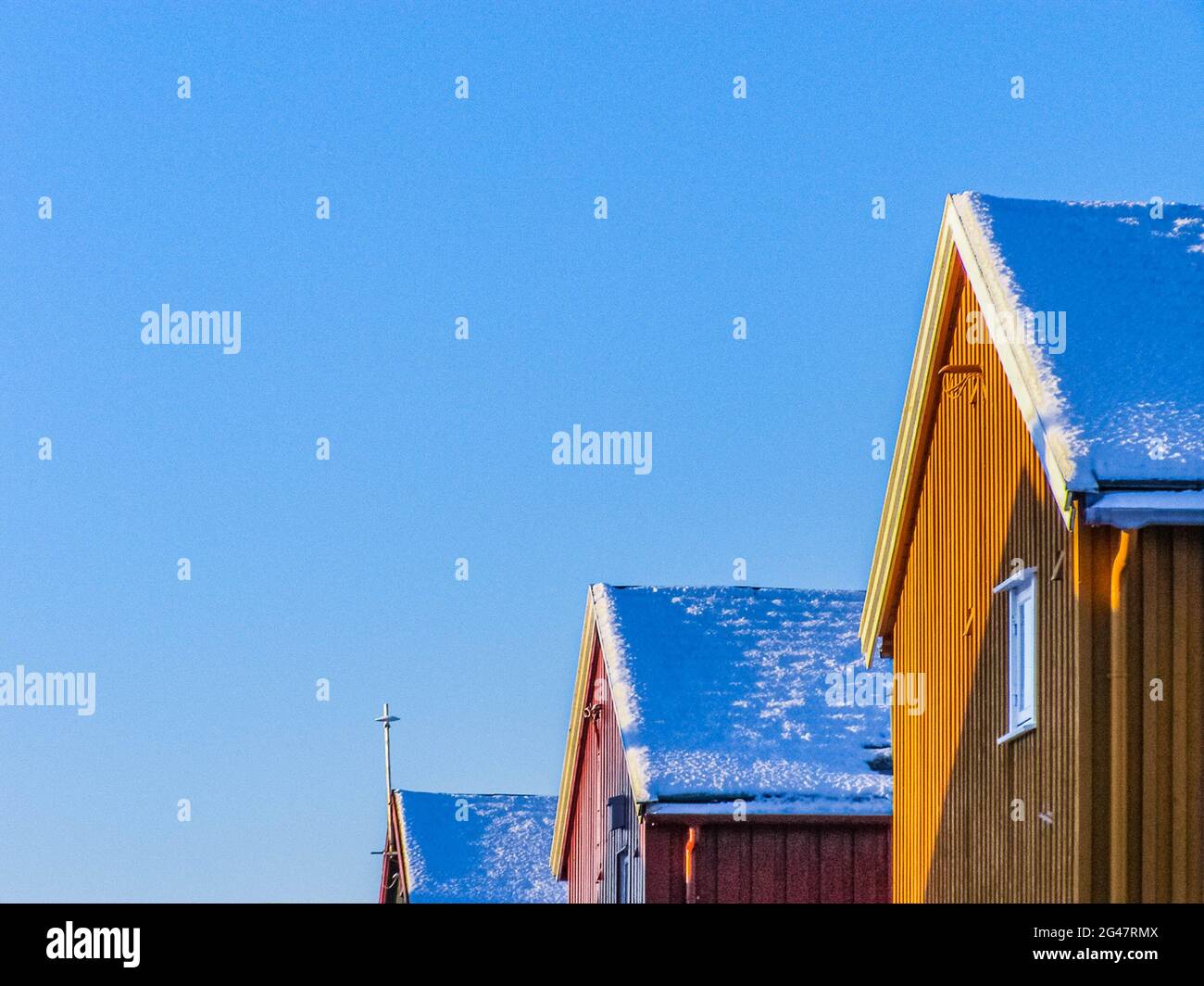 Snowy rooftops in Bodø, Norway Stock Photo - Alamy