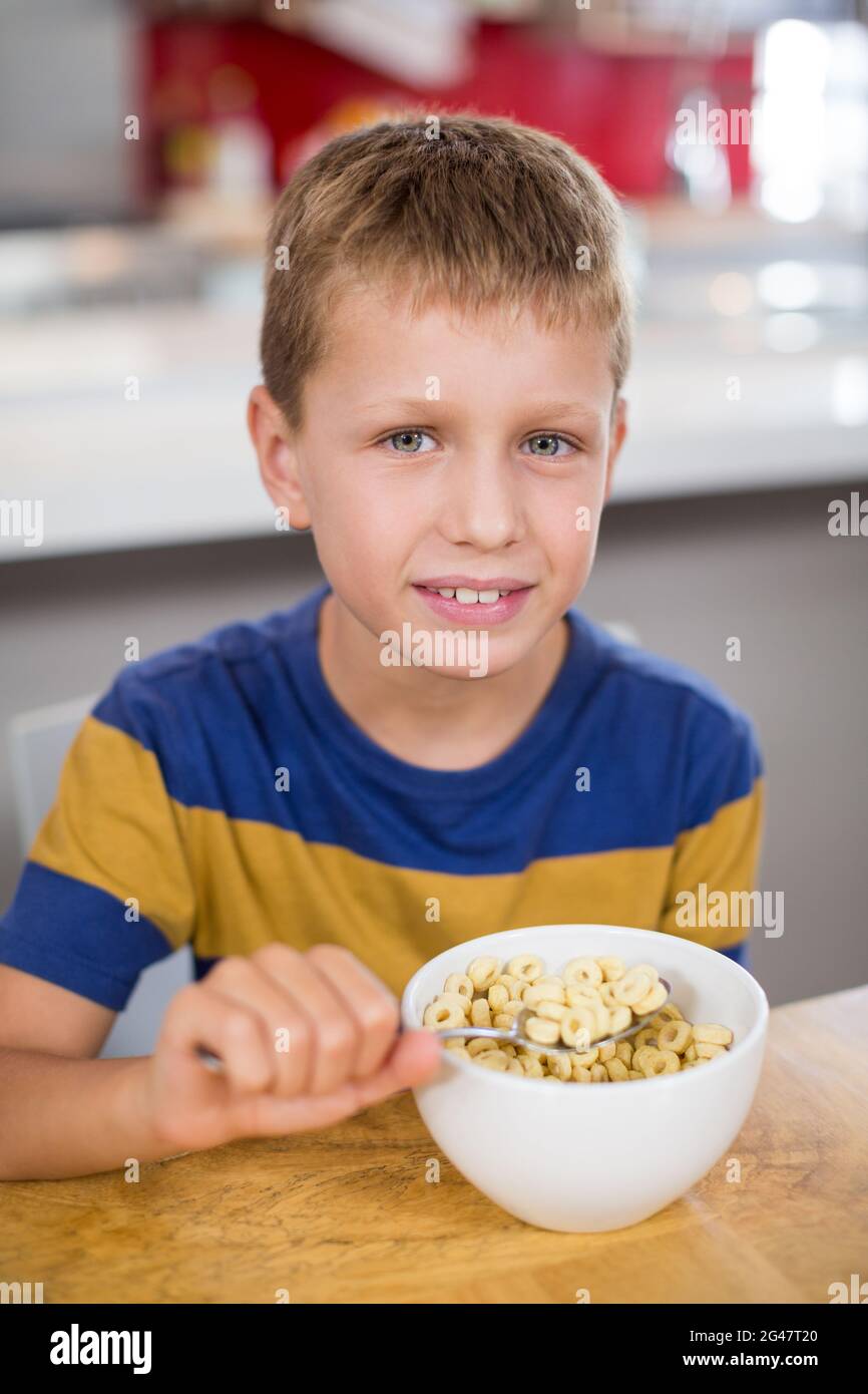 Boy having nutritious breakfast hi-res stock photography and images - Alamy