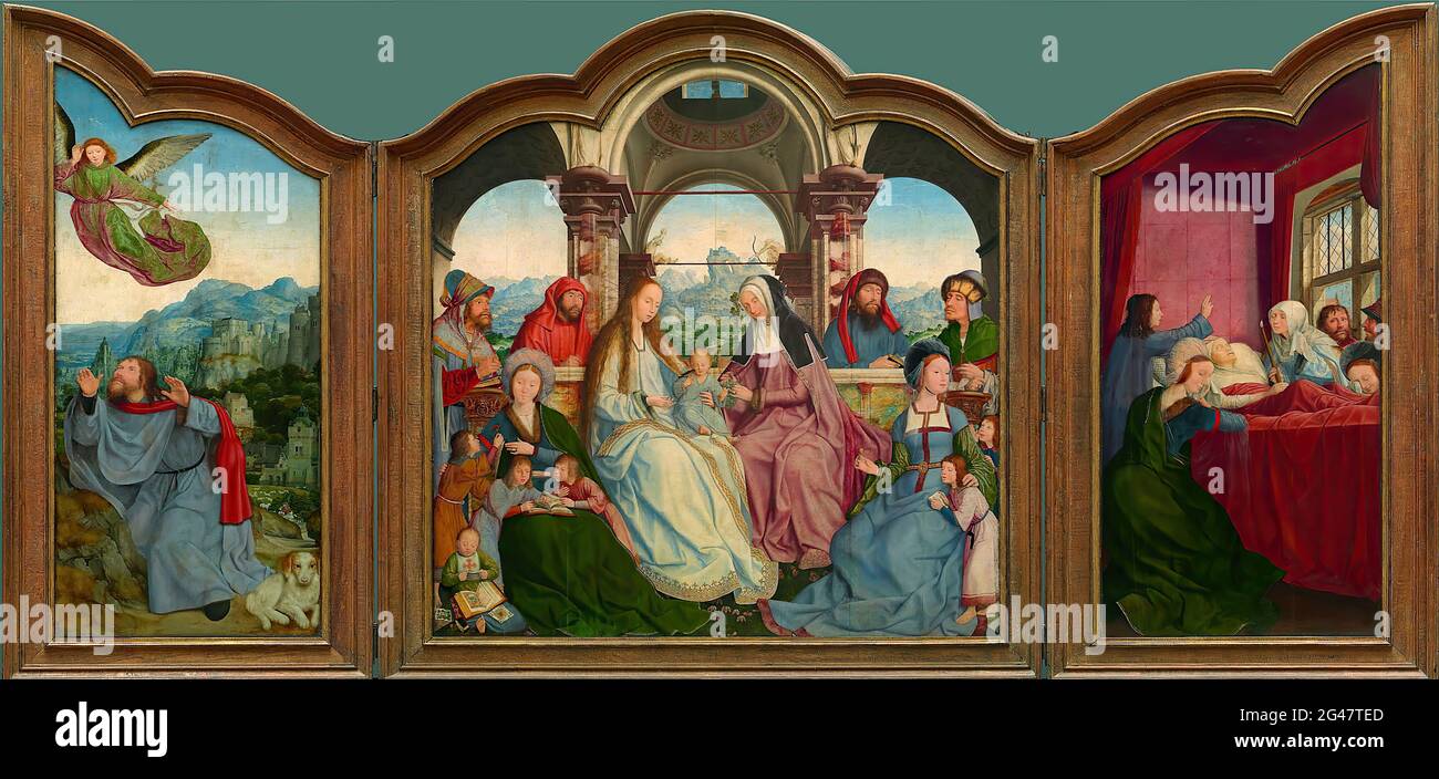 Quentin Massys - Triptych with the Family of St Anne Stock Photo - Alamy