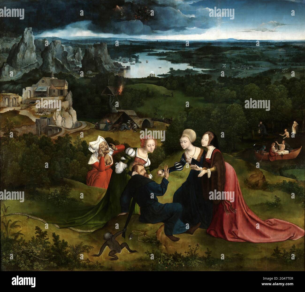 Quentin Massys - the Temptations of Saint Anthony the Abbot Stock Photo - Alamy