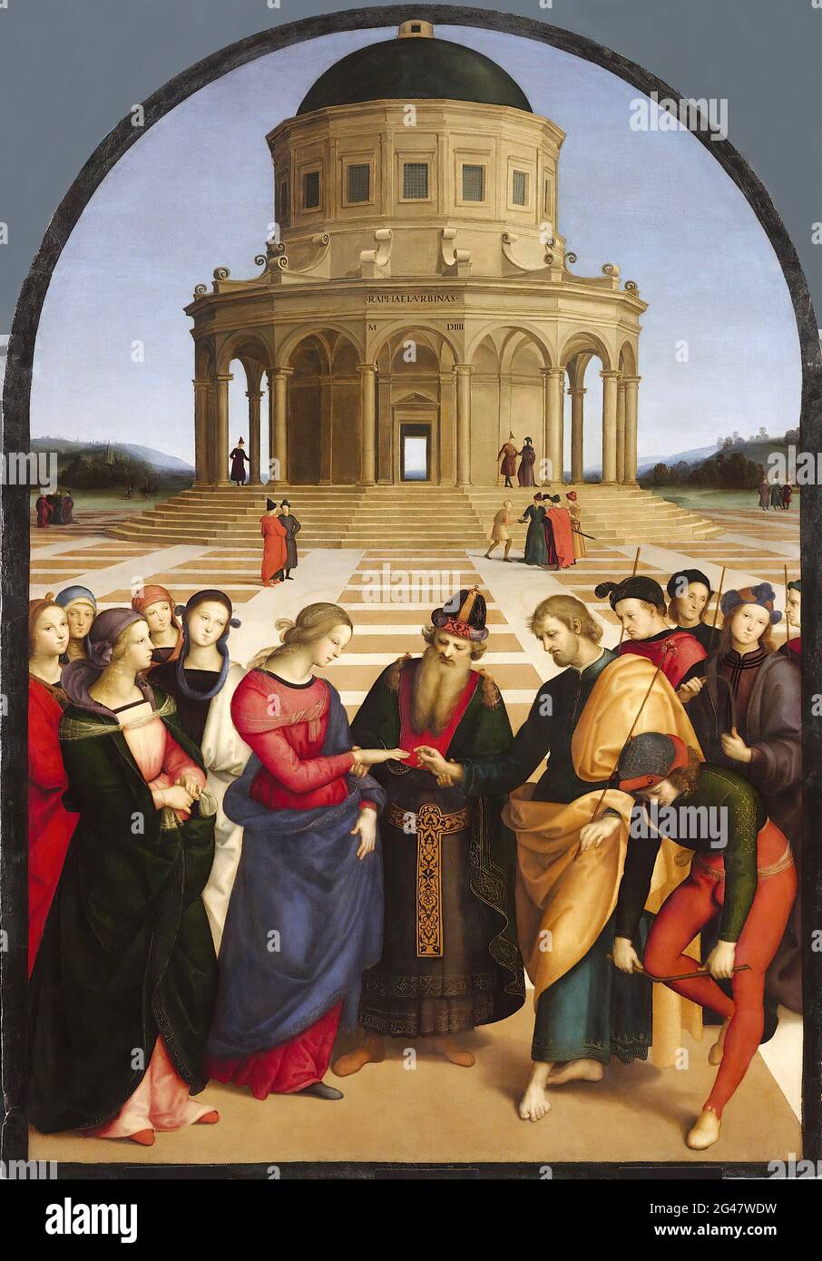Raffaello Sanzio - the Marriage of the Virgin Stock Photo - Alamy
