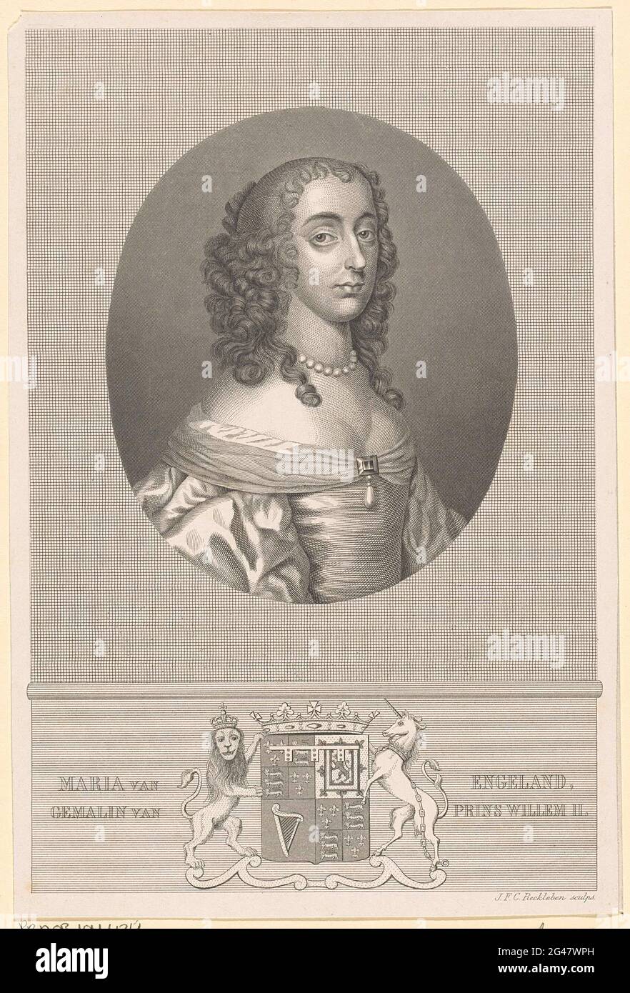 Portrait of Maria Henrietta Stuart. Portrait of Maria Henrietta in an ...