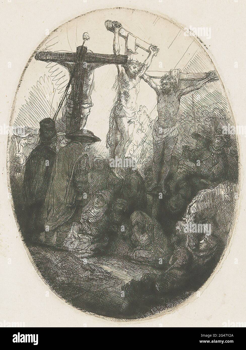 Christ crucified between two thieves hi-res stock photography and ...