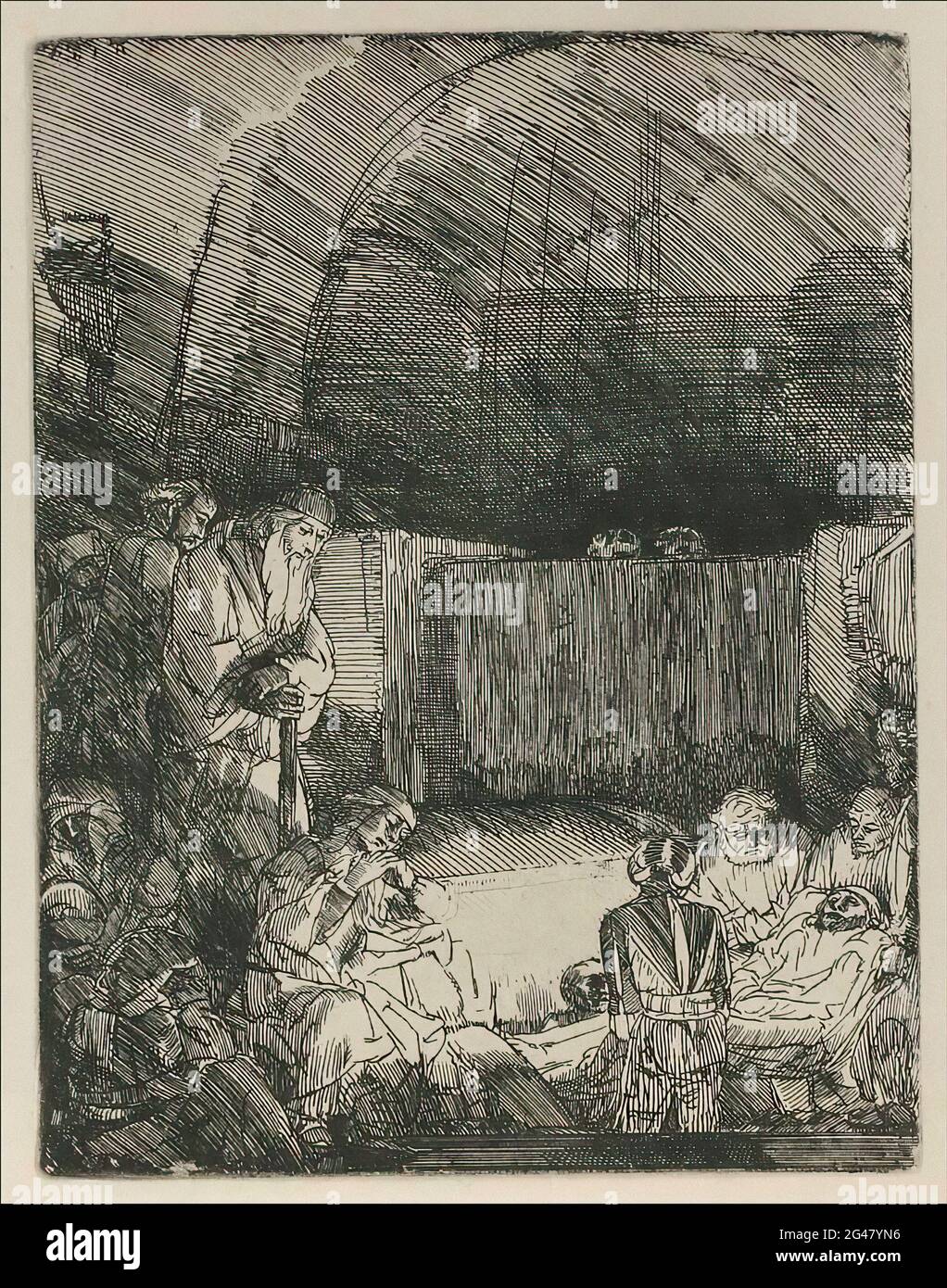 Rembrandt Harmenszoon Van Rijn - Jesus Christ Entombed 1654 Stock Photo ...