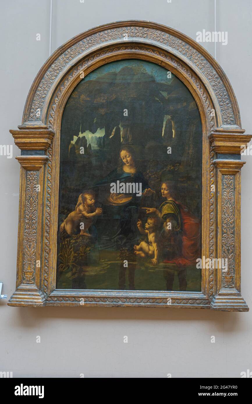 Paris, France - 21 05 2021: Louvre Museum. Denon wing. The Virgin of ...