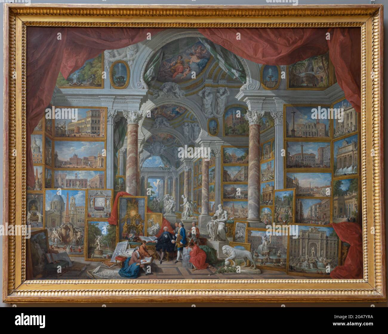 Paris, France - 21 05 2021: Louvre Museum. Denon wing. Gallery of views ...