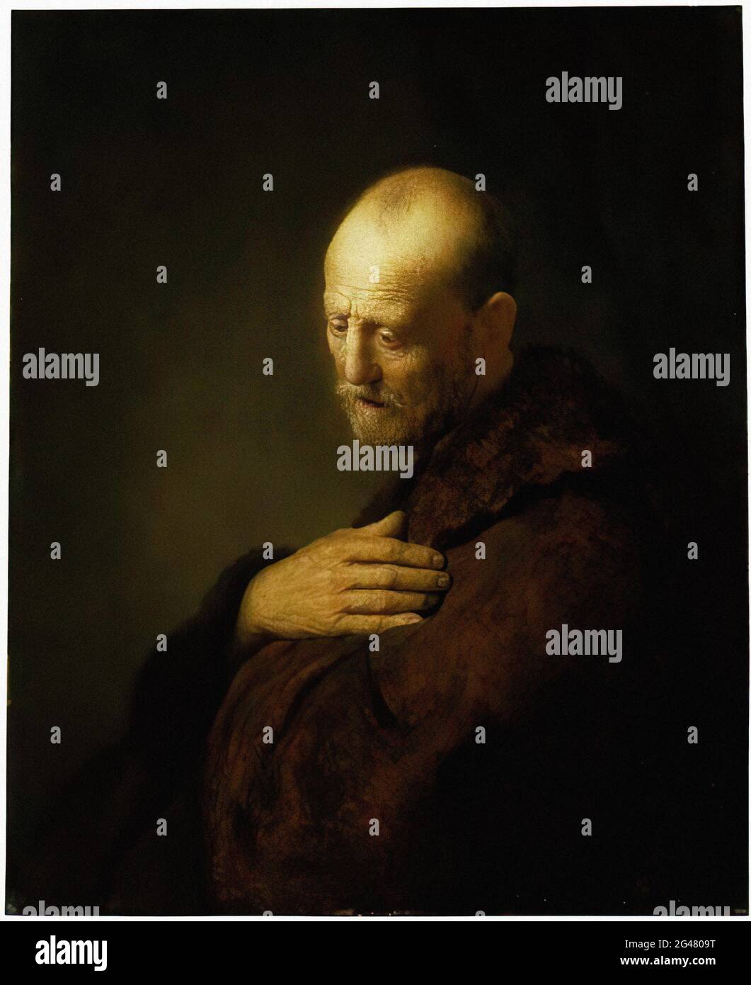 Rembrandt Harmenszoon Van Rijn - Old Man Prayer Stock Photo - Alamy