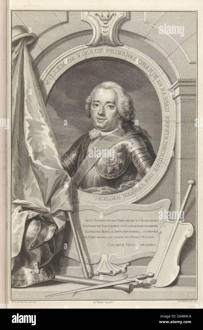 Portrait of Willem IV, 1751. Portrait of Stand Holder Willem IV in ...