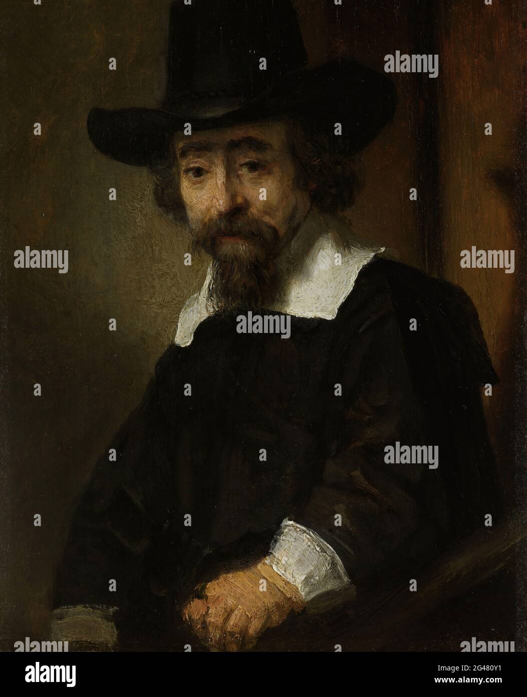 Rembrandt Harmenszoon Van Rijn - Portrait of a Man Thought to Be Dr ...