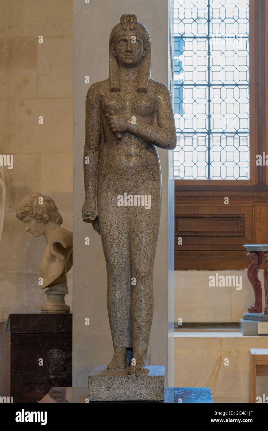 Paris, France - 21 05 2021: Louvre Museum. Denon wing. Isis, egyptian ...