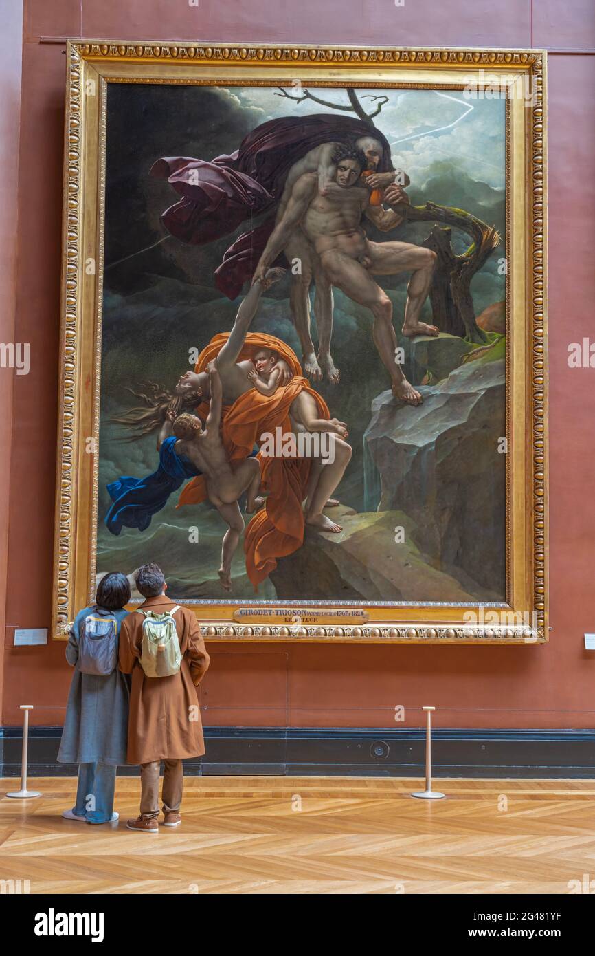 Paris, France - 21 05 2021: Louvre Museum. Denon wing. The flood ...