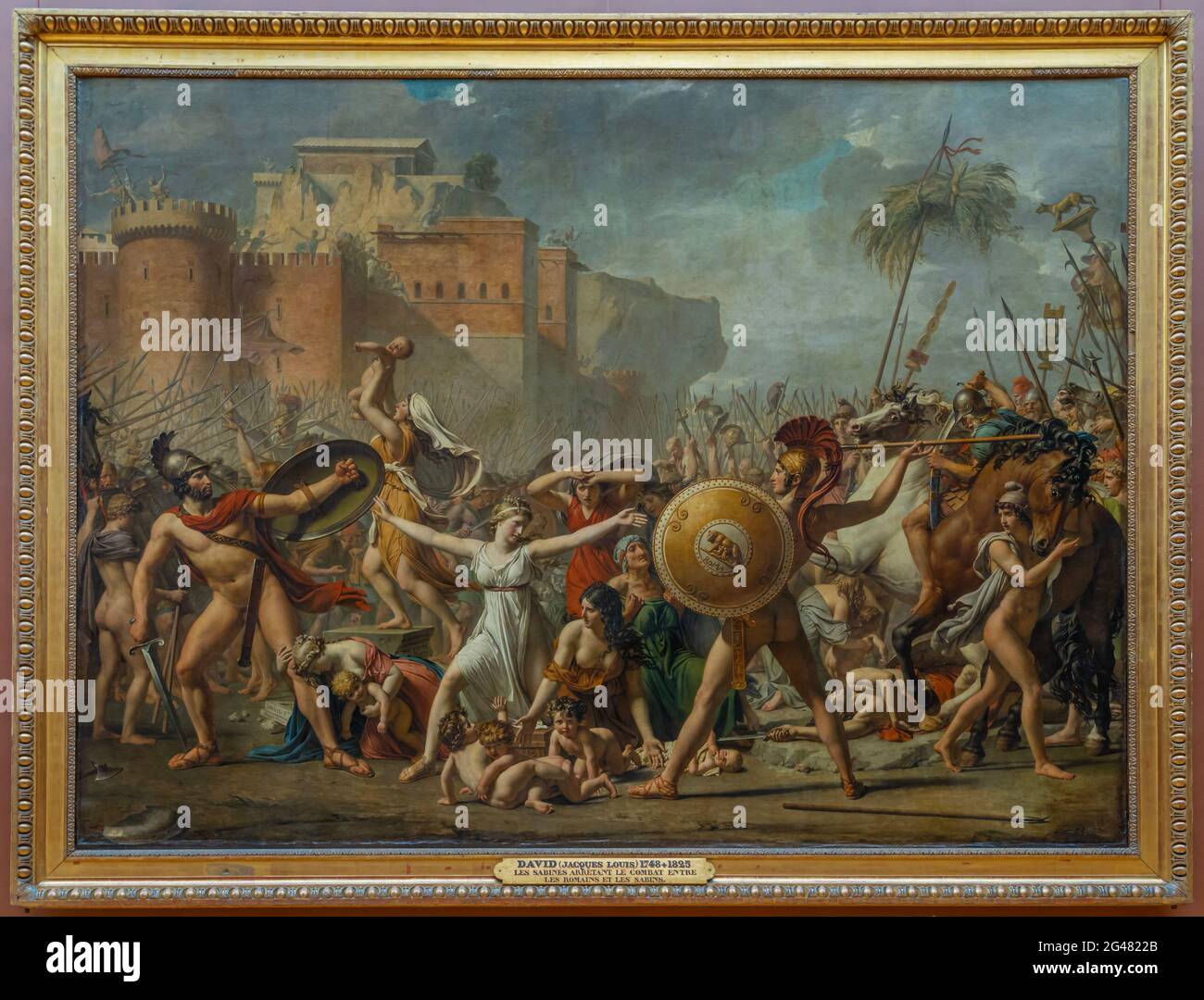 Paris, France - 21 05 2021: Louvre Museum. Denon wing. The Sabines ...