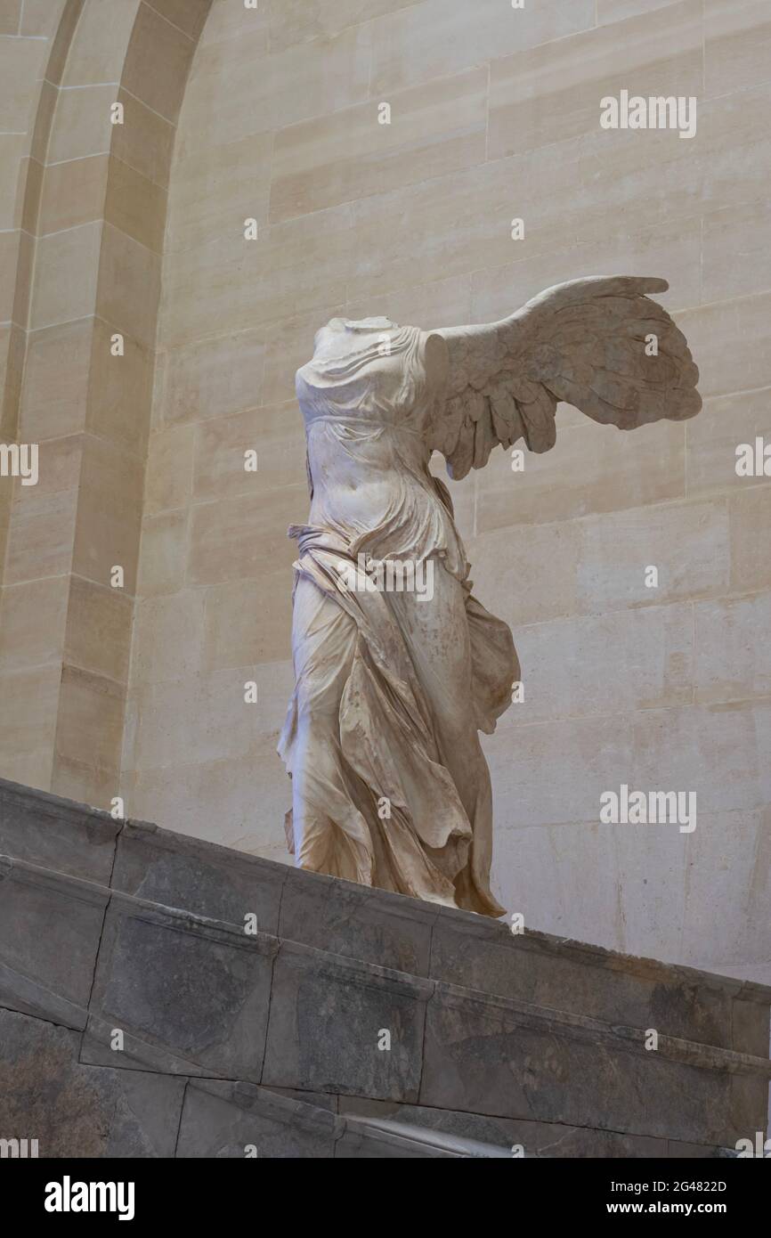 Paris, France - 21 05 2021: Louvre Museum. Denon wing. The alleys with ...