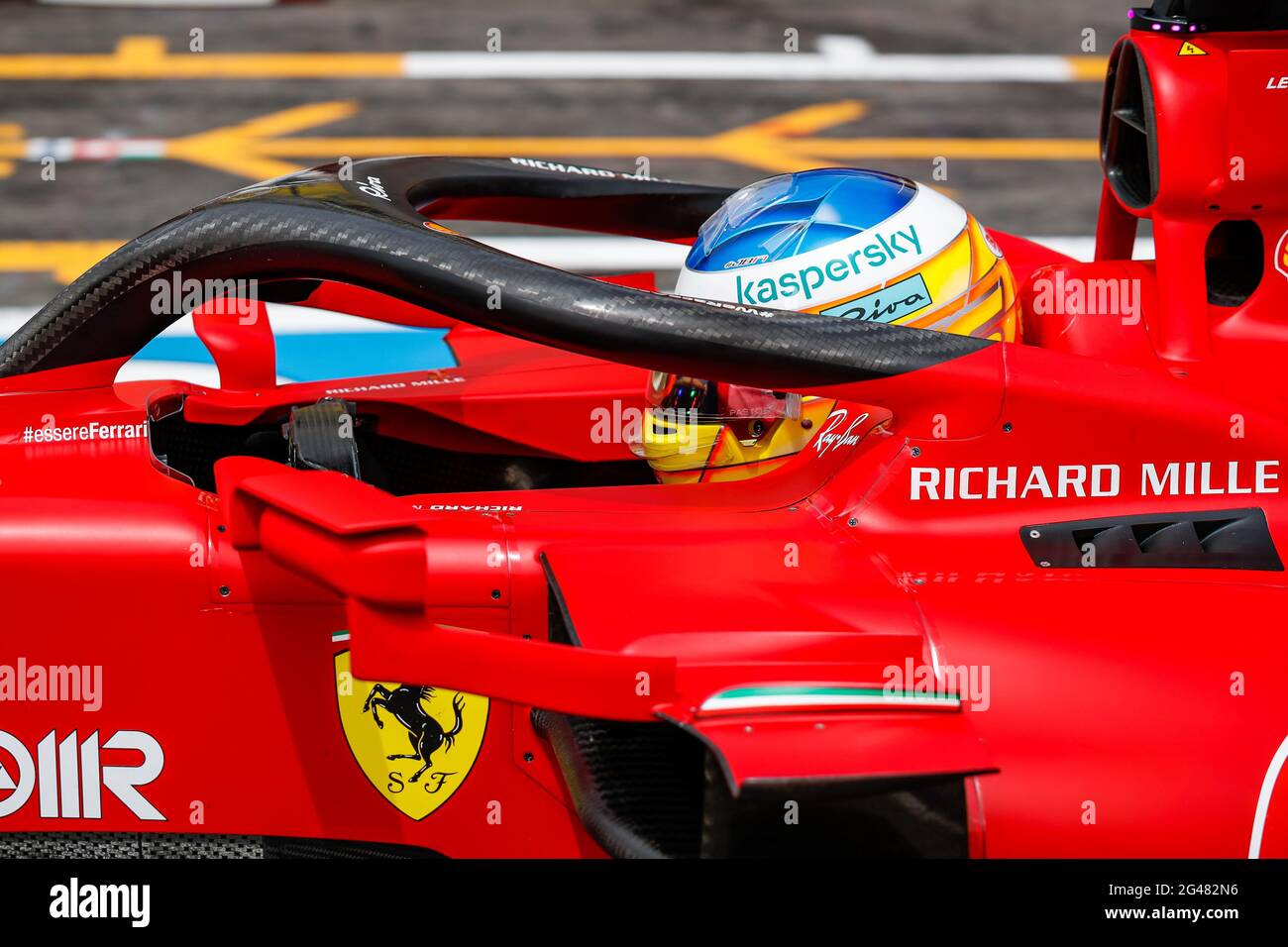 LECLERC Charles (mco), Scuderia Ferrari SF21, action during the Formula ...