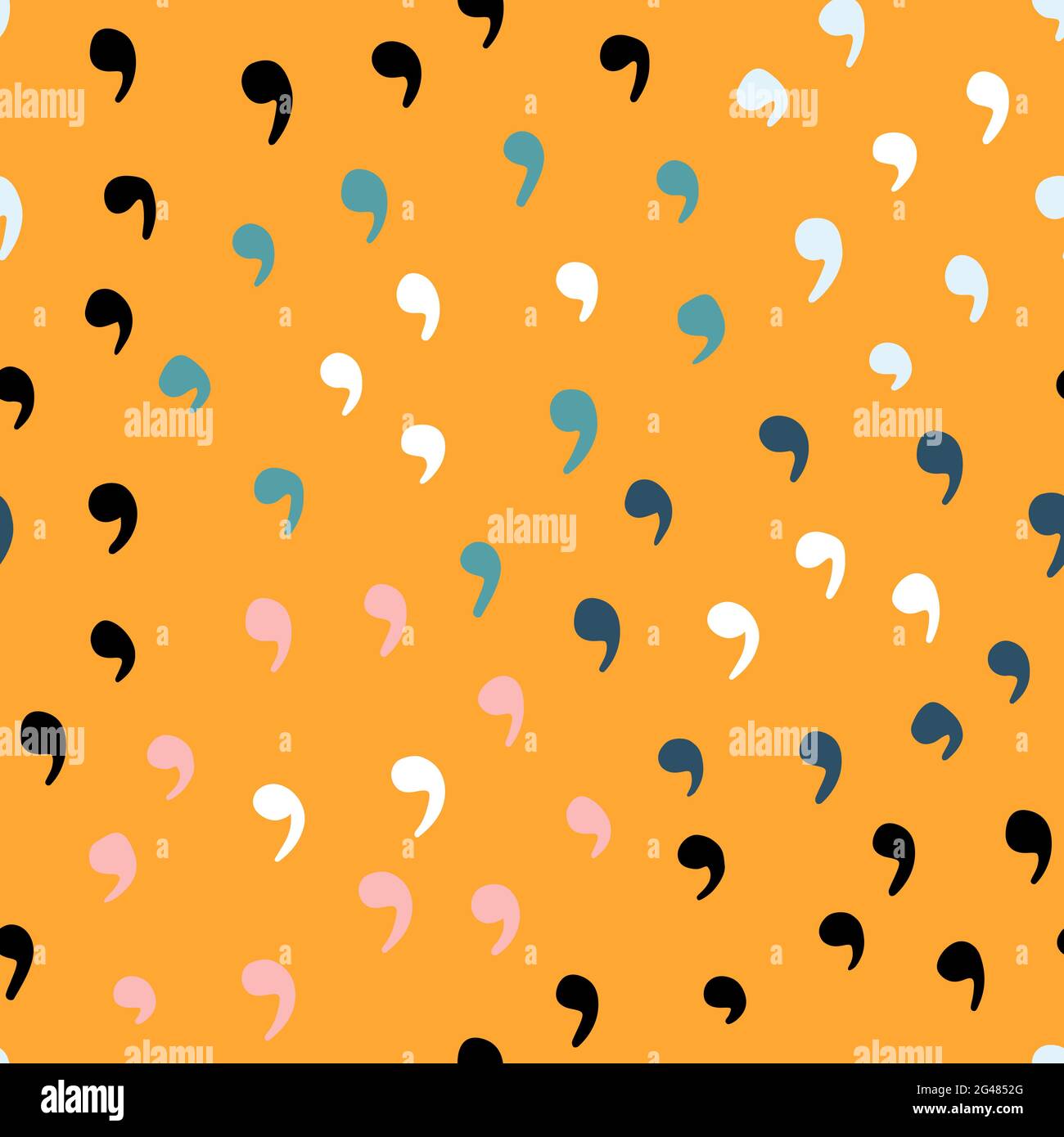 Seamless Scandinavian doodle pattern. Color hand-drawn strokes on a ...