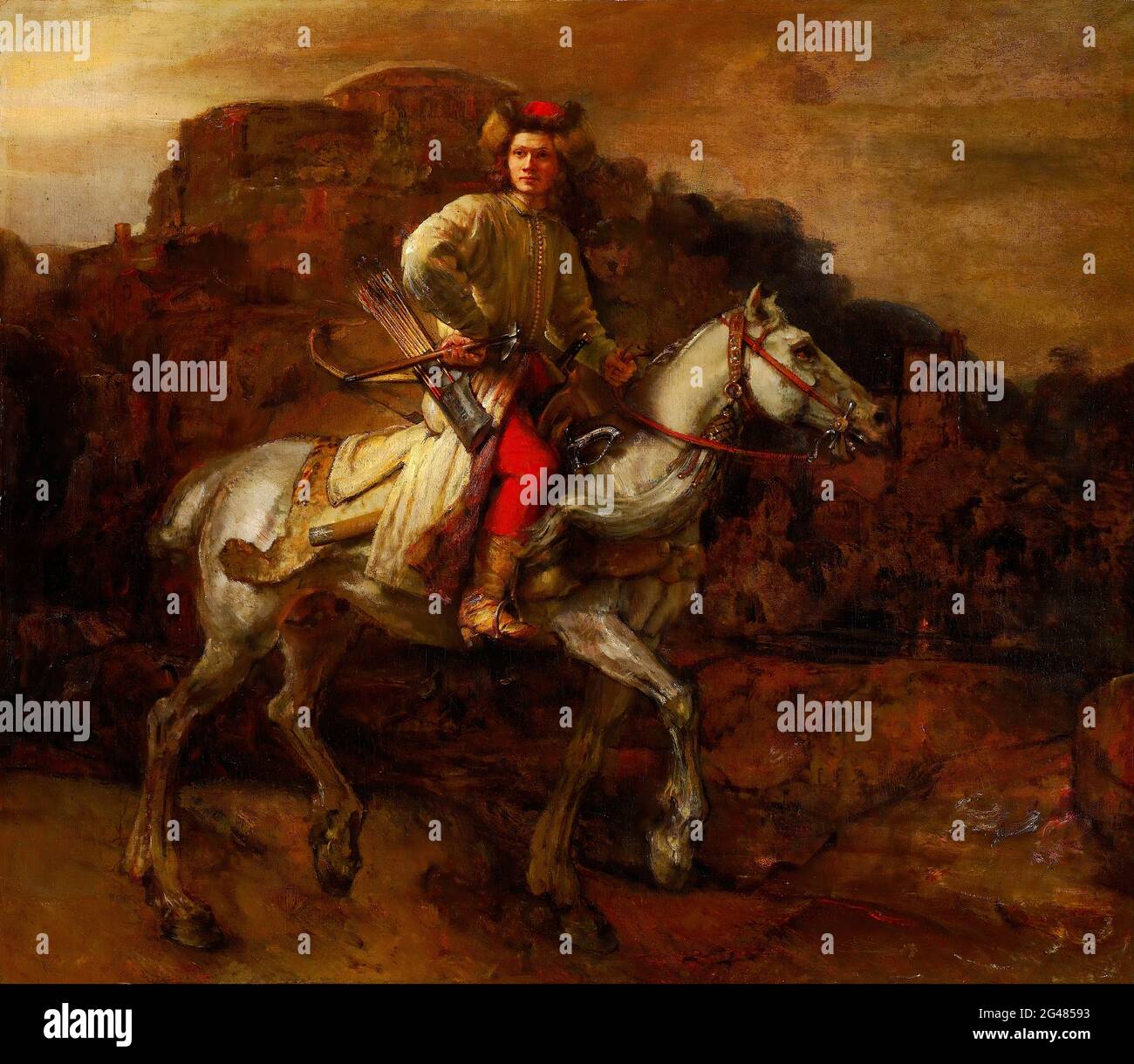 Rembrandt Harmenszoon Van Rijn - the Polish Rider Stock Photo - Alamy