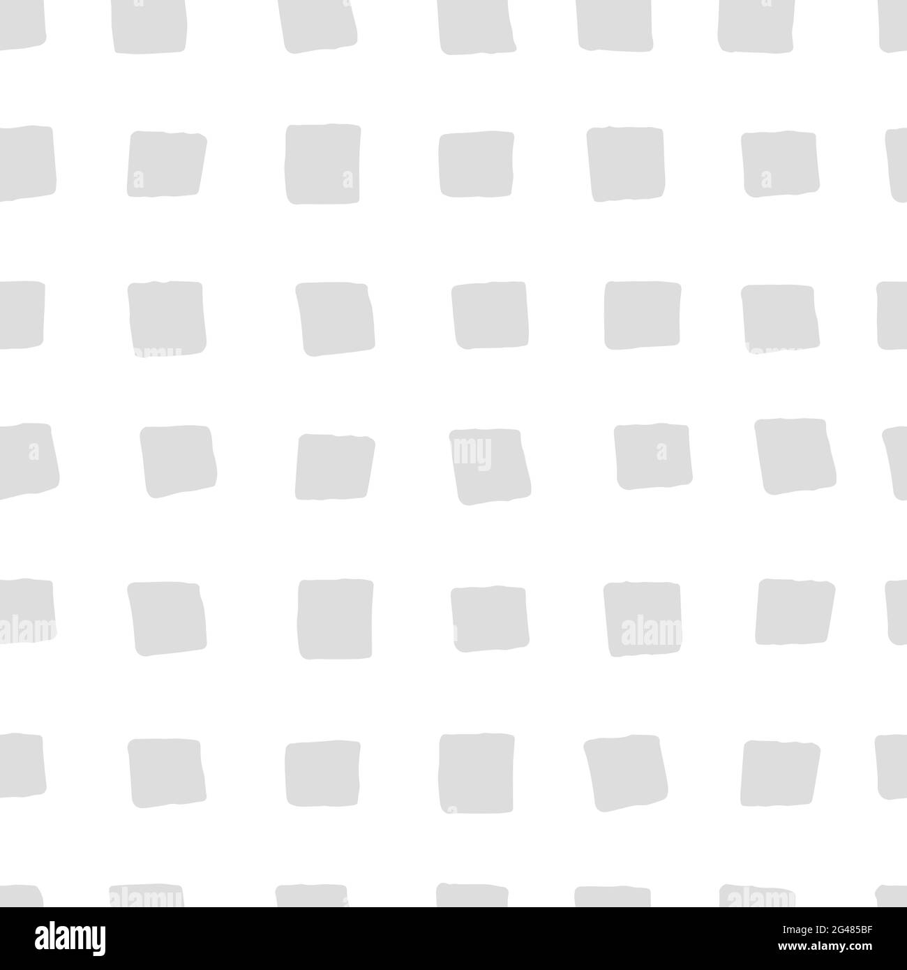 Seamless vector abstract geometric pattern. Hand-drawn neutral light grey squares isolated on ...